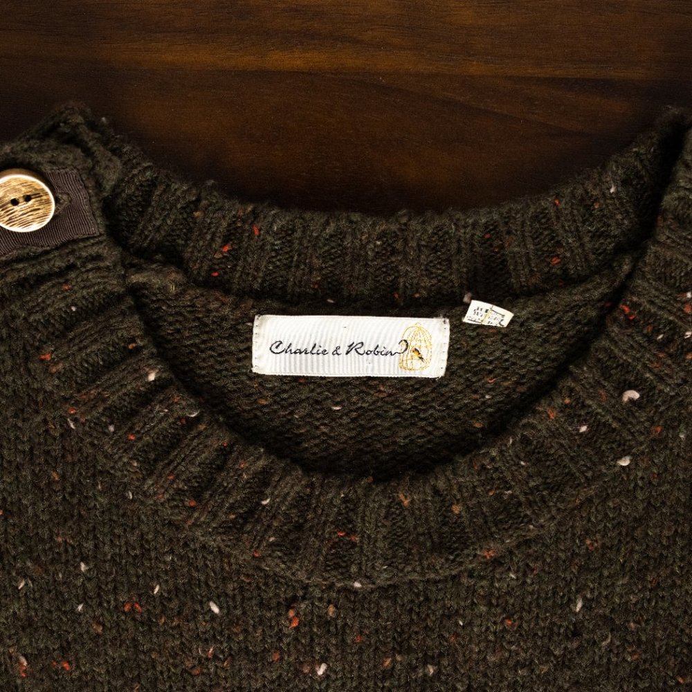 Anthropologie Charlie & Robin Olive Green Sweater - Gem